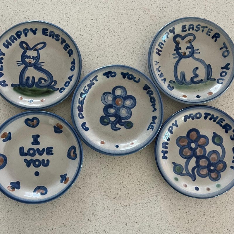 M a Hadley Pottery Plates - Etsy