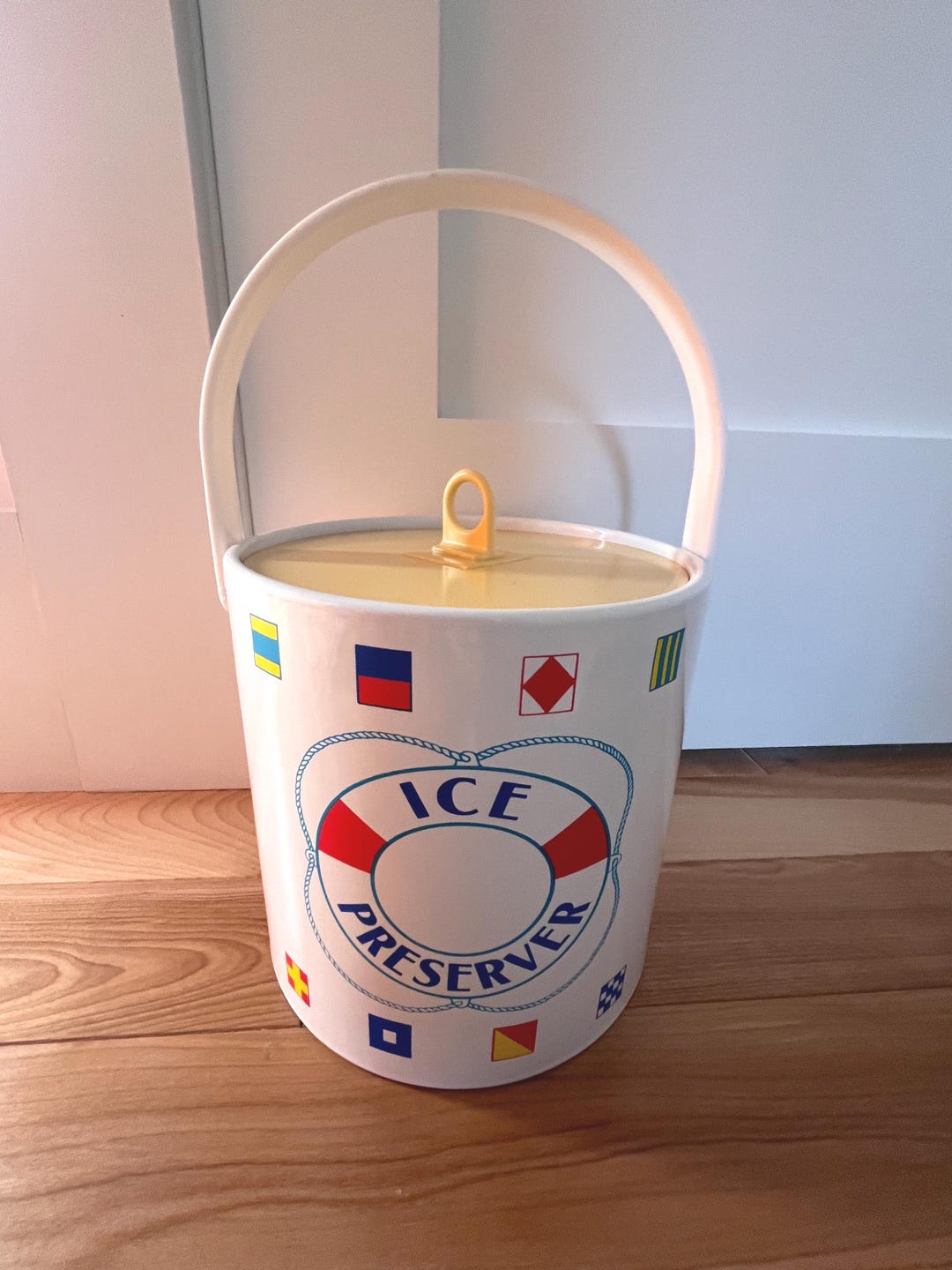 Ice Preserver Bucket, Vintage Ice Bucket, Nautical Barware, Cocktail ...