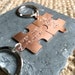 Interlocking Jigsaw Puzzle Keyring, Personalised in Copper, Brass or ...