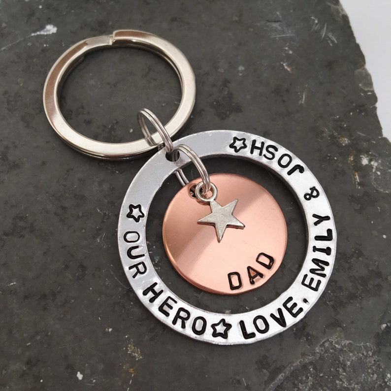 Father's Day Keyring Personalised Keyring Father's | Etsy