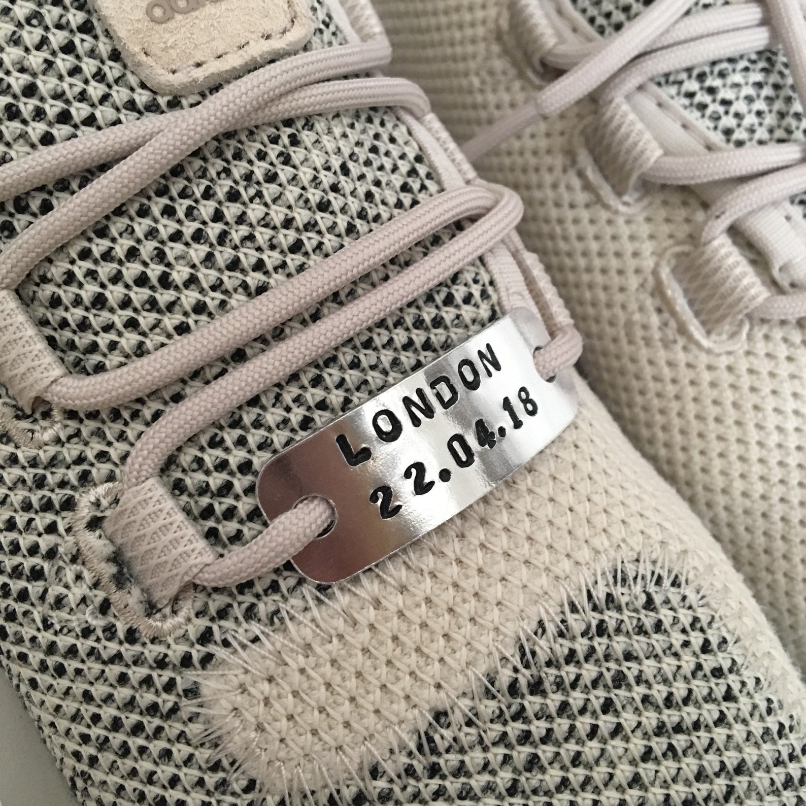 Marathon Trainer Tags Lace Tags Personalised Trainer Tags | Etsy