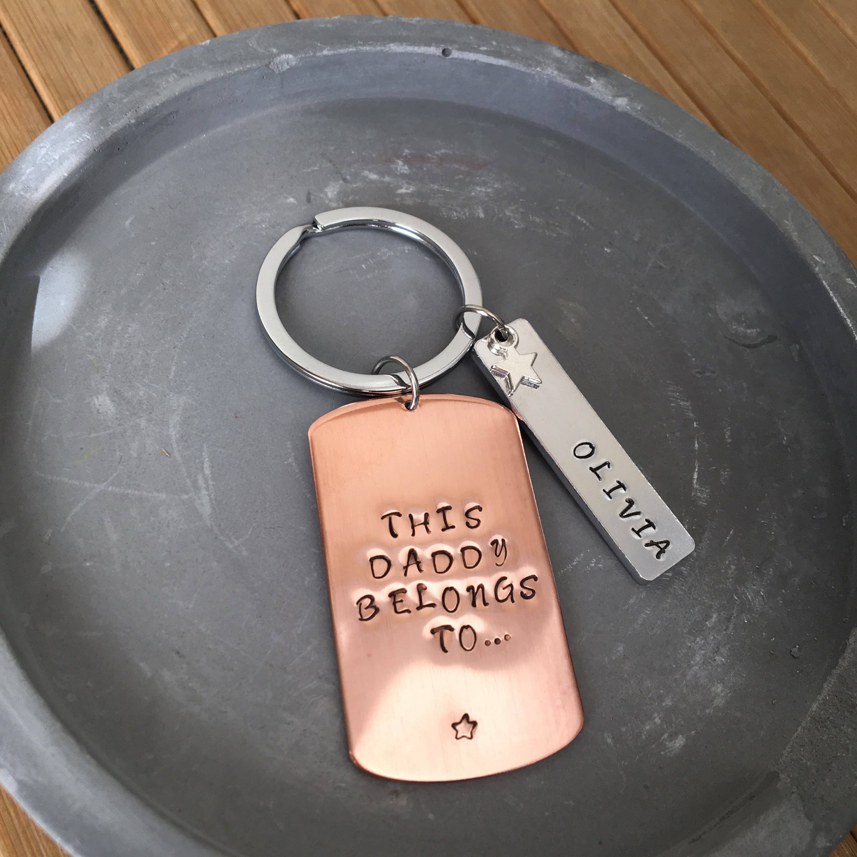 Personalised Keyring Custom Keyring Hand Stamped Keyring - Etsy UK