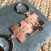 Interlocking Jigsaw Puzzle Keyring, Personalised in Copper, Brass or ...