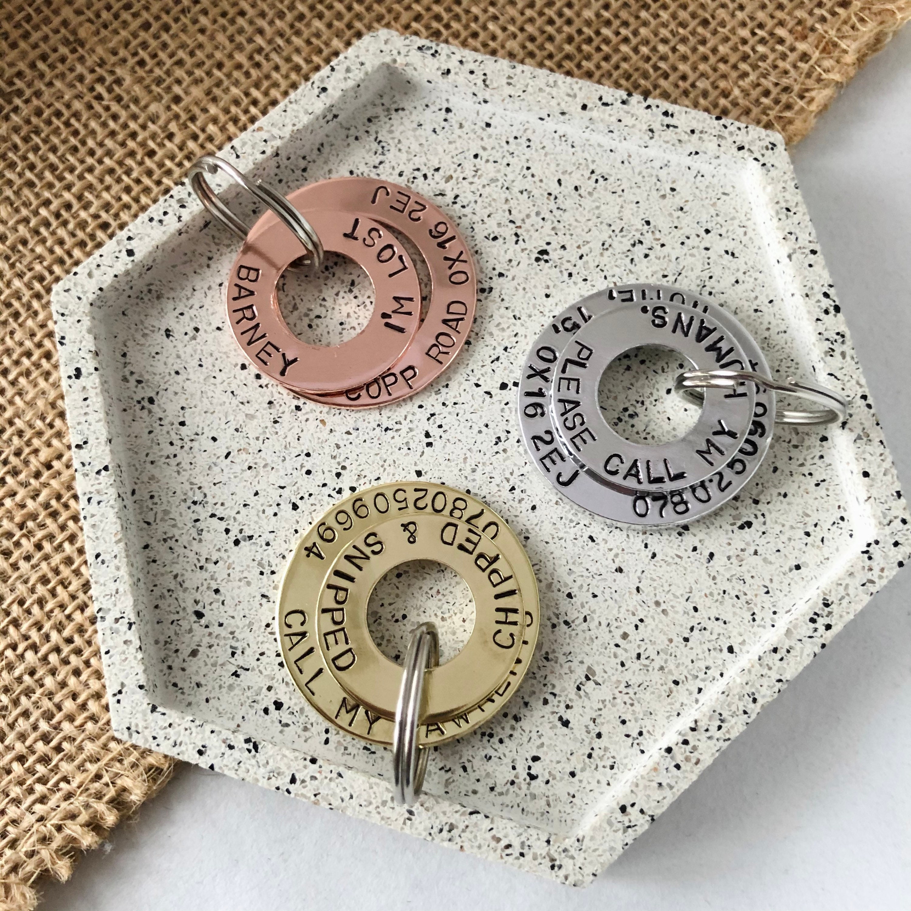Aluminium Double Washer Dog ID Tag - Etsy