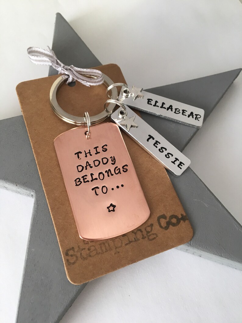 Personalised Keyring Custom Keyring Hand Stamped Keyring - Etsy UK
