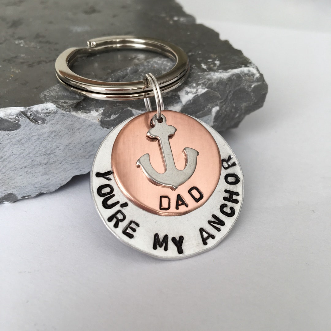 Father's Day Keyring, Dad Keyring, Anchor, Father's Day, Personalised ...