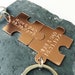 Interlocking Jigsaw Puzzle Keyring, Personalised in Copper, Brass or ...