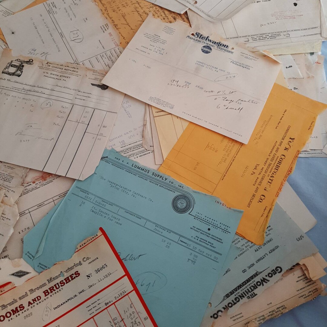 Mowery-latshaw Hardware Store Collage/ Craft Quality Invoice Pack - Etsy