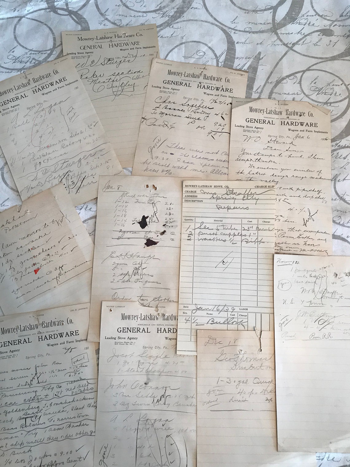 Mowery-latshaw Hardware Company Letterhead Dated 190_ - Etsy