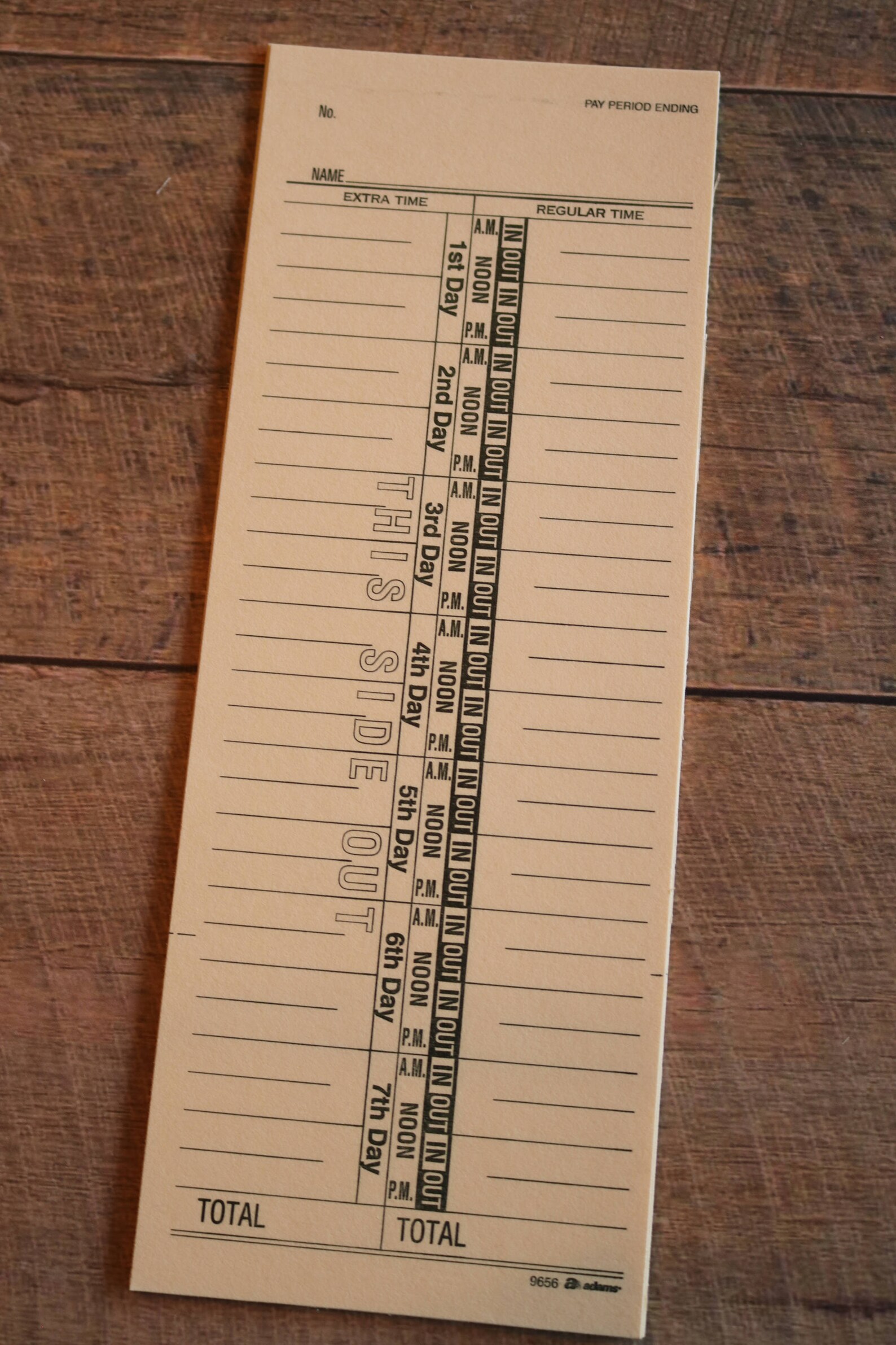 Weekly Time Card - Etsy