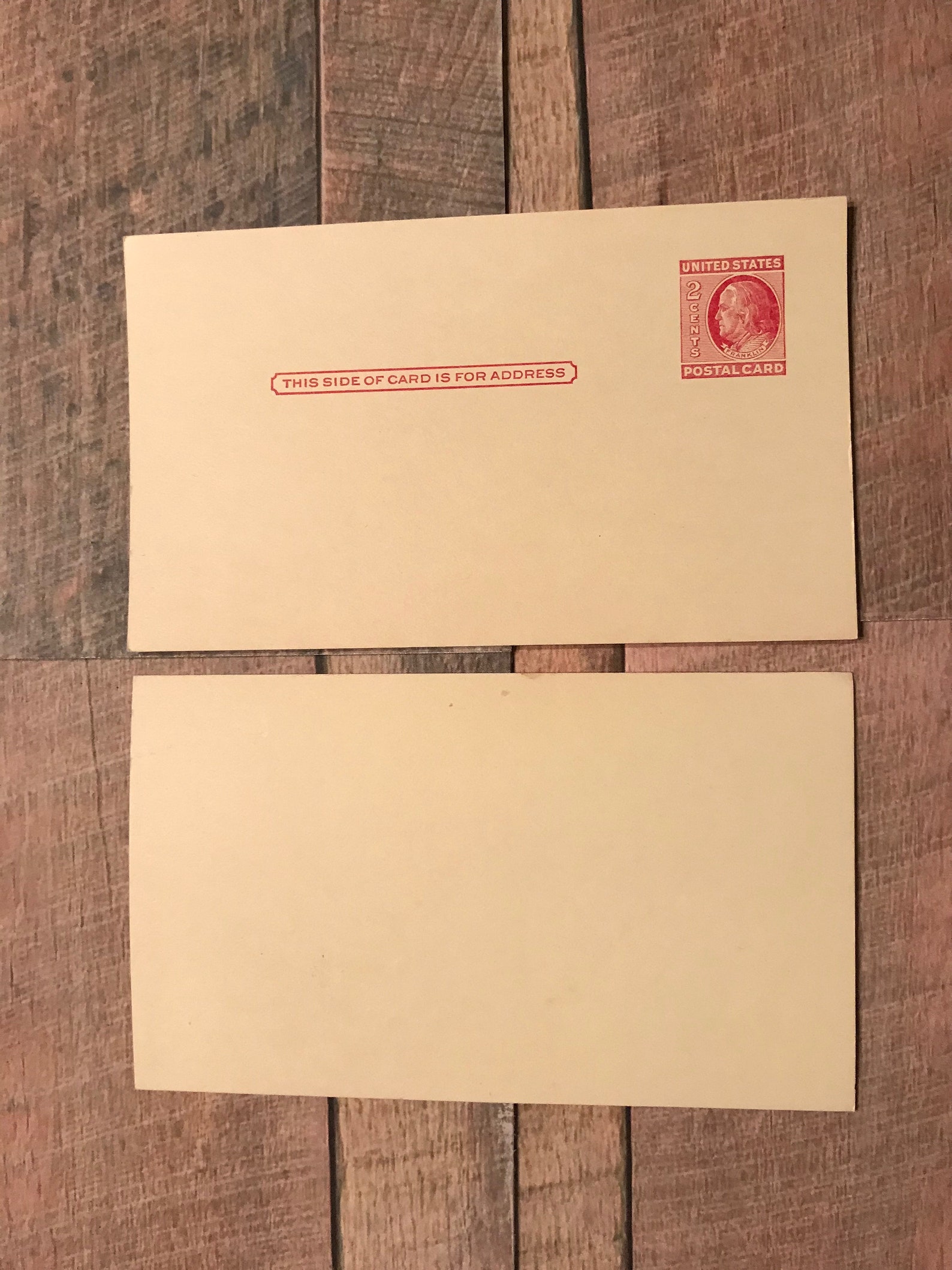 US Benjamin Franklin Postal Card 2 Cents 1950s - Etsy