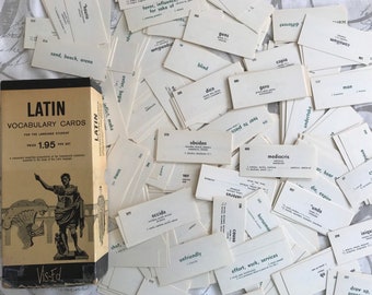 Latin Flash Cards - Etsy