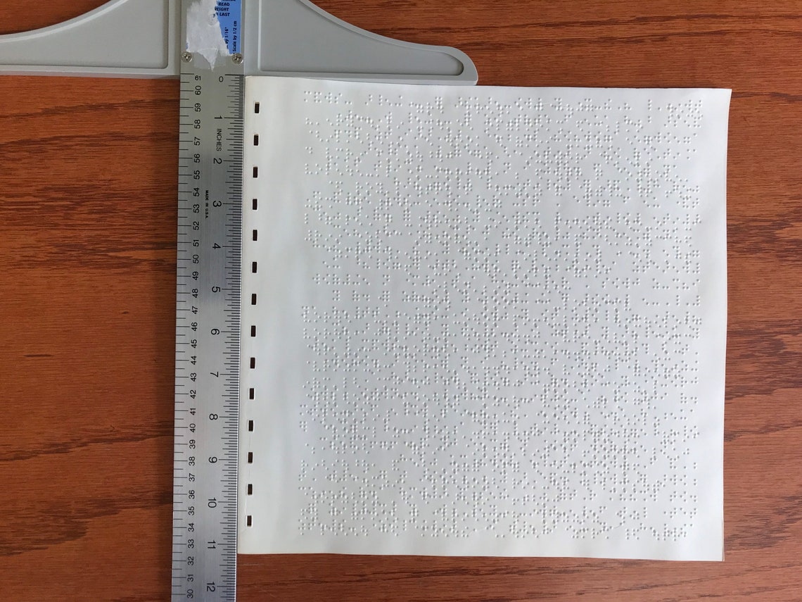 Large Vintage Braille Paper 11.25 x 23 | Etsy
