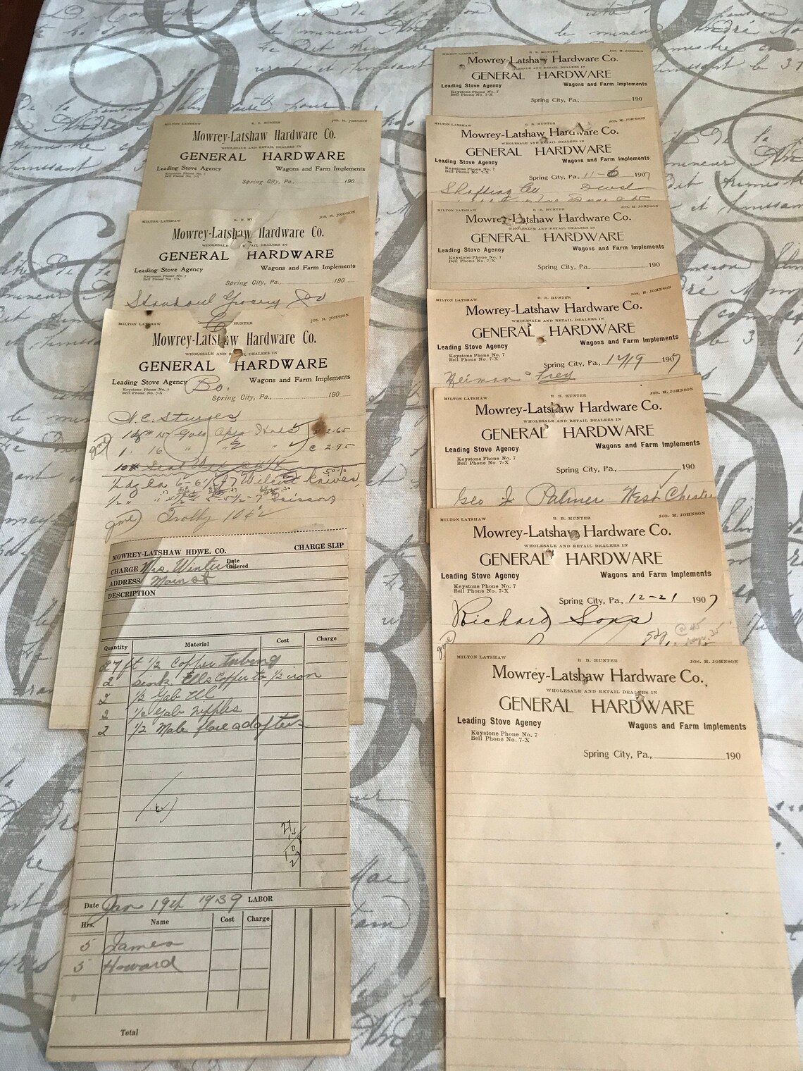 Mowery-latshaw Hardware Company Letterhead Dated 190_ - Etsy