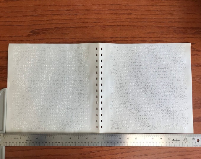 Large Vintage Braille Paper 11.25 X 23 - Etsy