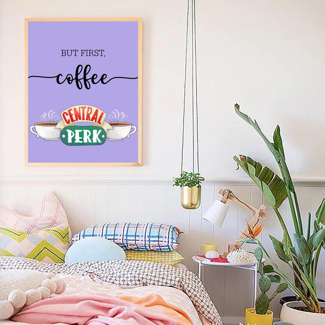 Friends TV Show Inspired Fan Art Fandom Print Central Perk Coffee Shop ...