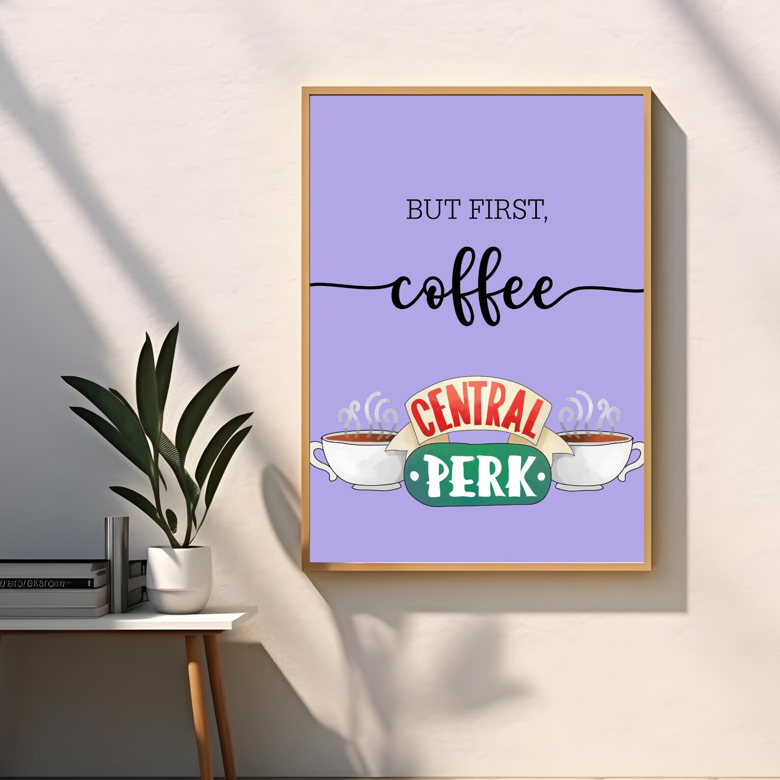 Friends TV Show Inspired Fan Art Fandom Print Central Perk Coffee Shop ...