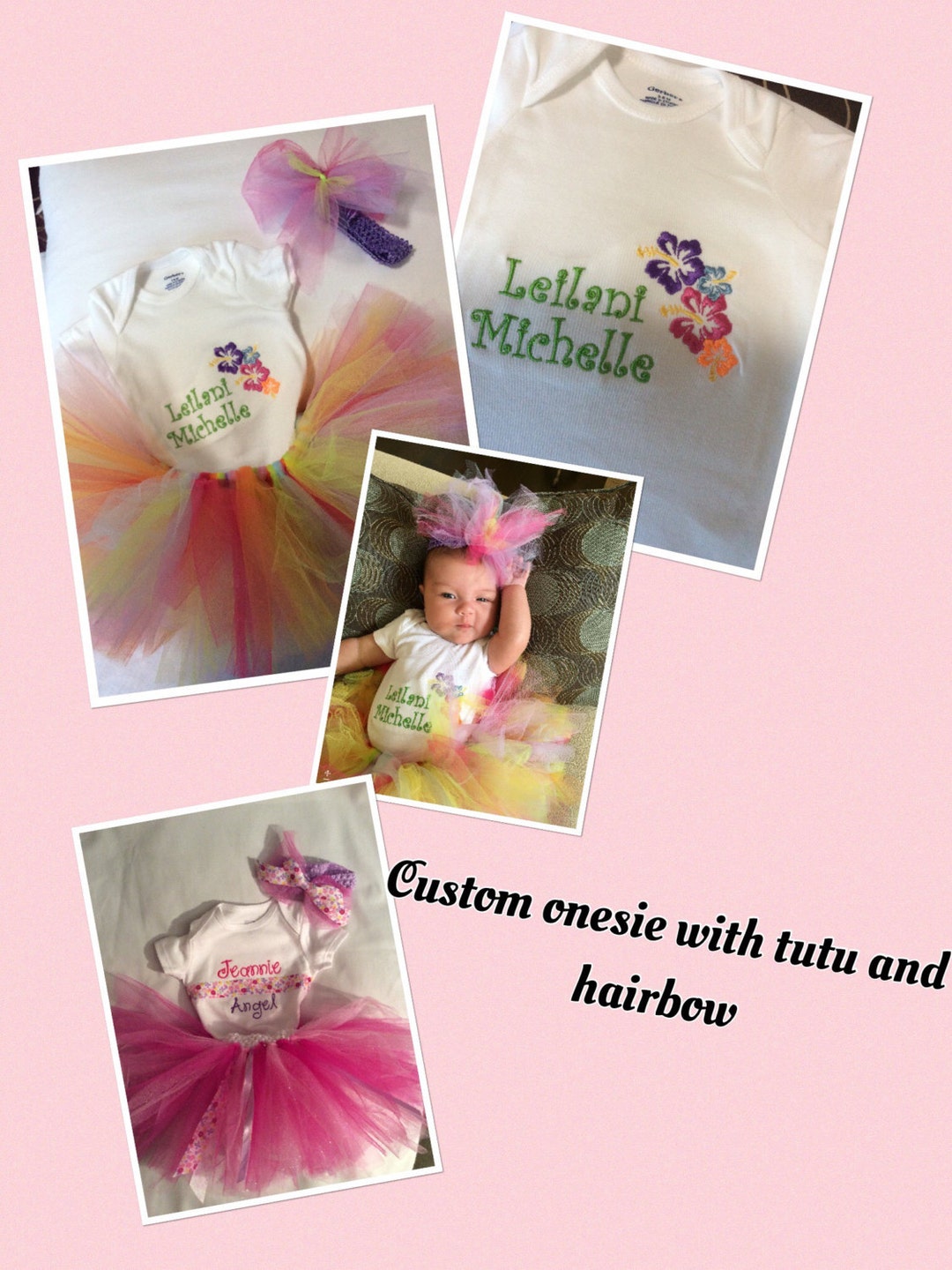 Custom Onesie With Tutu and Hairbow - Etsy