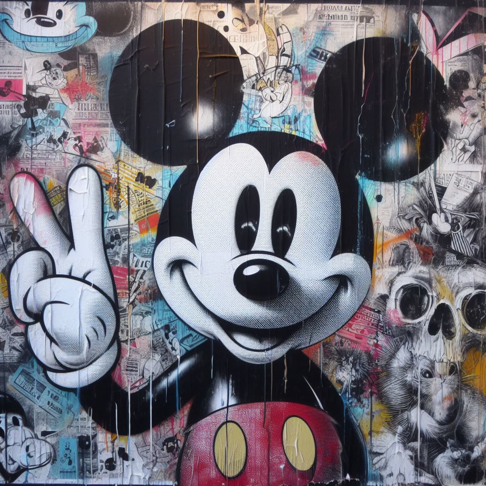 Mickey Mouse, Street Art, Digital Download, Printable Image, Digital ...