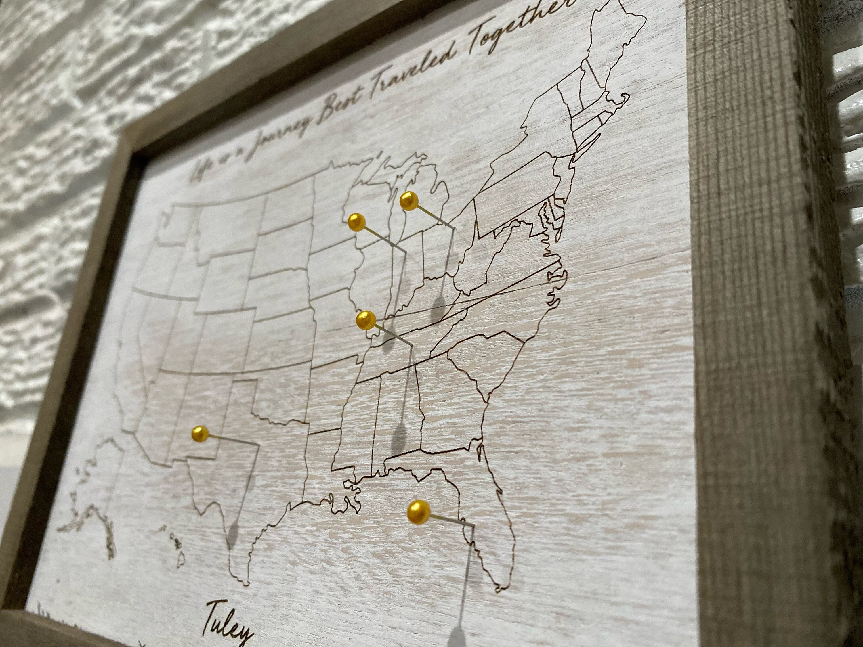 Life is an Adventure US Map Personalized Anniversary Wedding - Etsy
