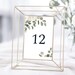 Minimal Eucalyptus Wedding Table Number Template, 4x6, Instant Download ...