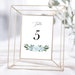 Table Numbers Template With Greenery and Dusty Blue Floral - Etsy