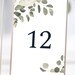 Minimal Eucalyptus Wedding Table Number Template, 4x6, Instant Download ...
