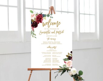 Wedding Program Sign - Etsy