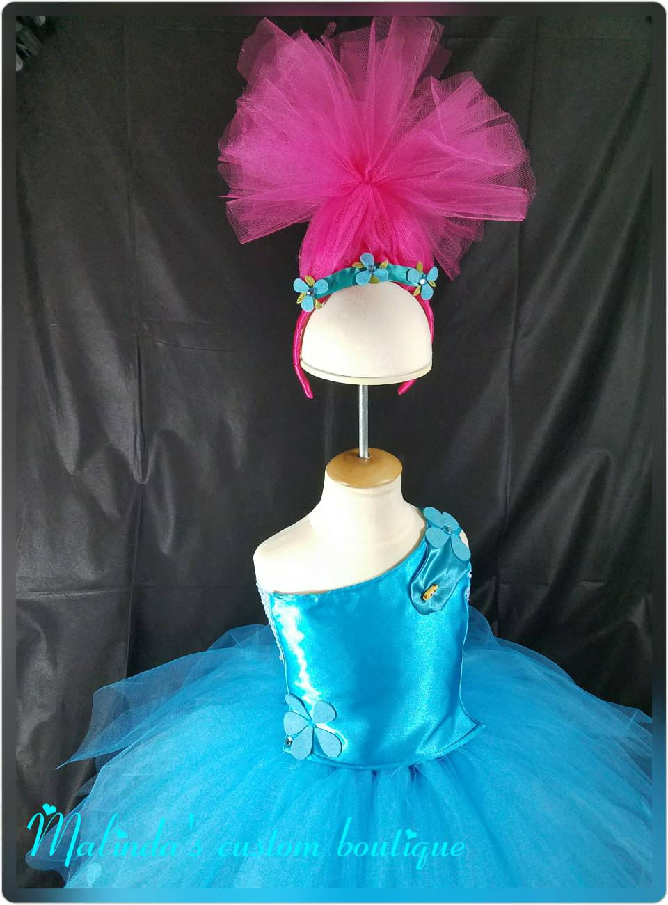 Poppy Jewel Costume With Gem Headpiece Poppy Troll Tutu - Etsy