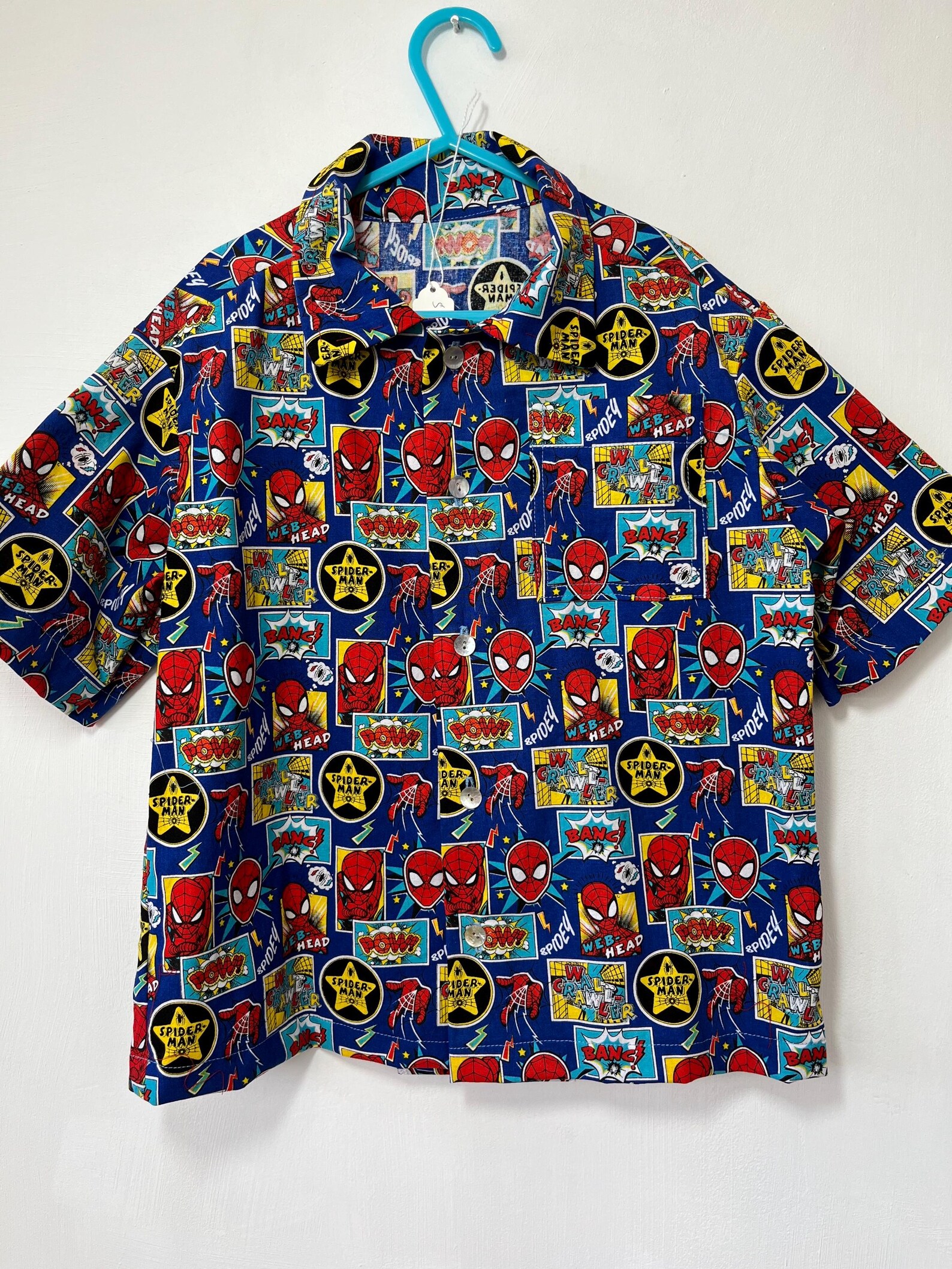 Superhero Button Down Shirt for a 5-6 , and a 3-4 Yr Old. Spiderman ...