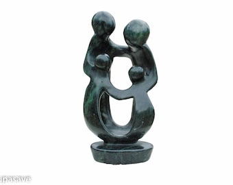 Handcrafted Stone Family Sculpture Modern Art Decor Family of 4 ...