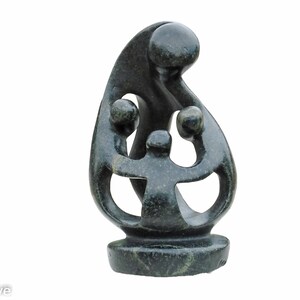 Handcrafted Stone Family Sculpture - Modern Art Decor - Family of 4 ...