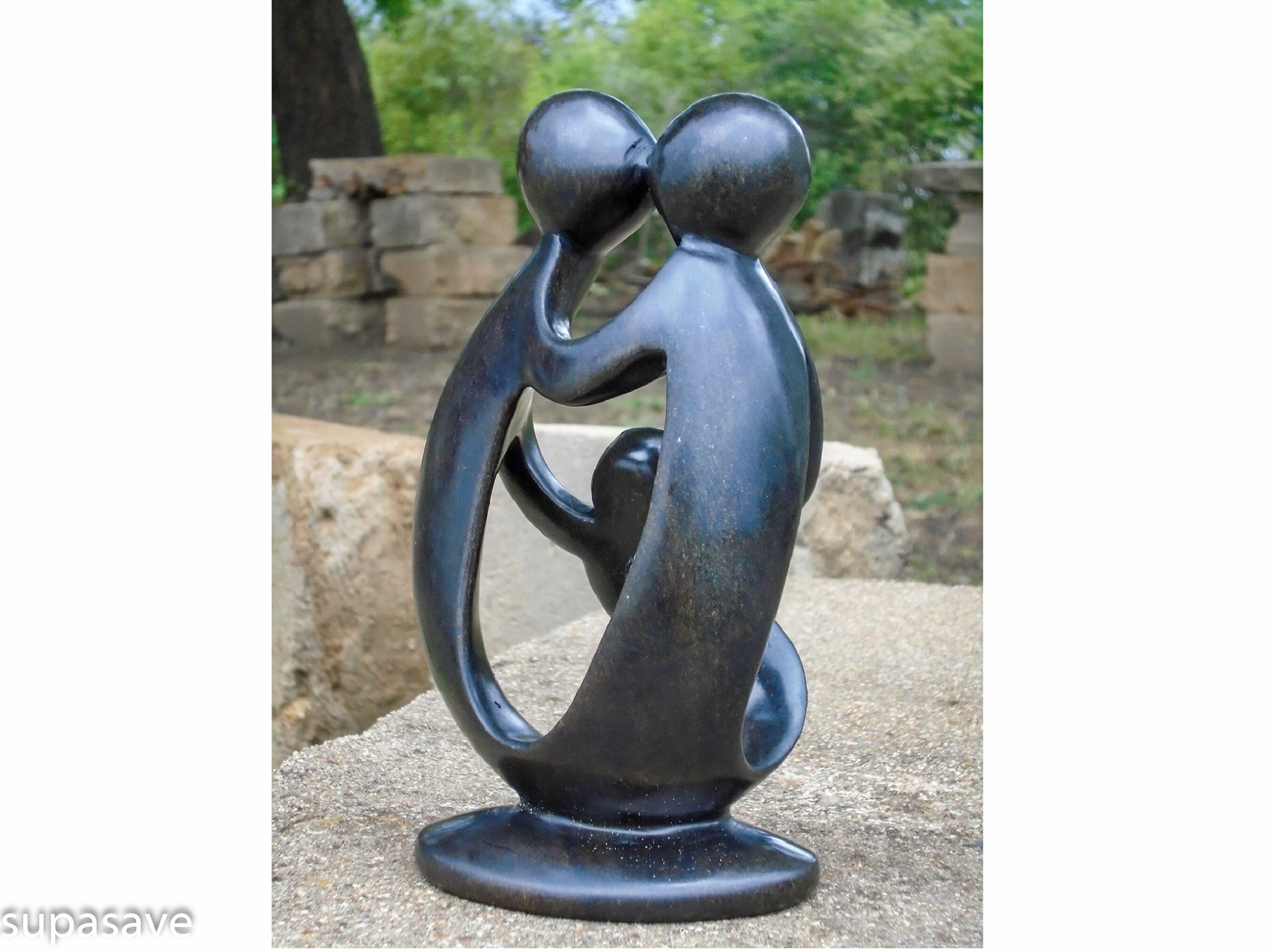 Family Three Stone Sculpture Love Abstract Art Shona Zimbabwe Statue ...