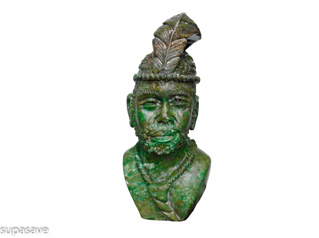 African Stone Sculpture Head Bust Statue Museum Carved Ancient Art ...