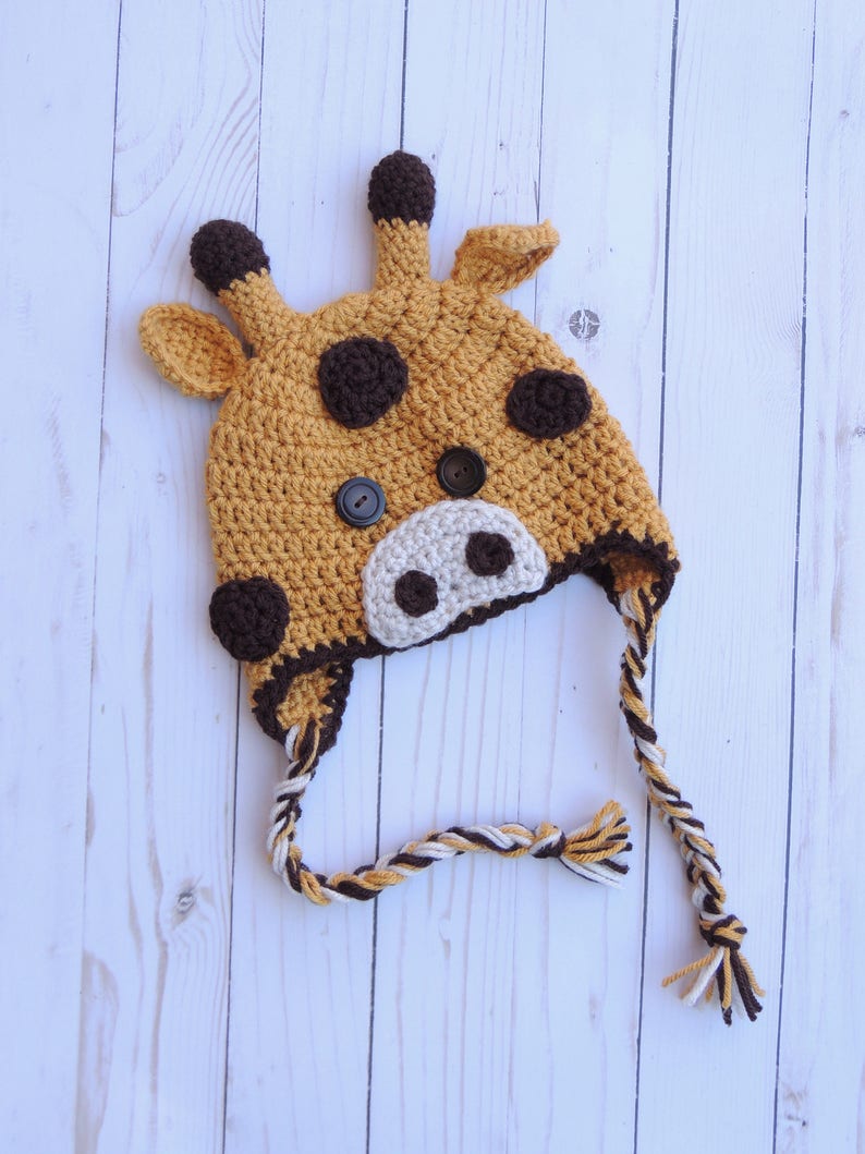 Crochet Giraffe Hat and Diaper Cover: Newborn Photo Prop - Etsy