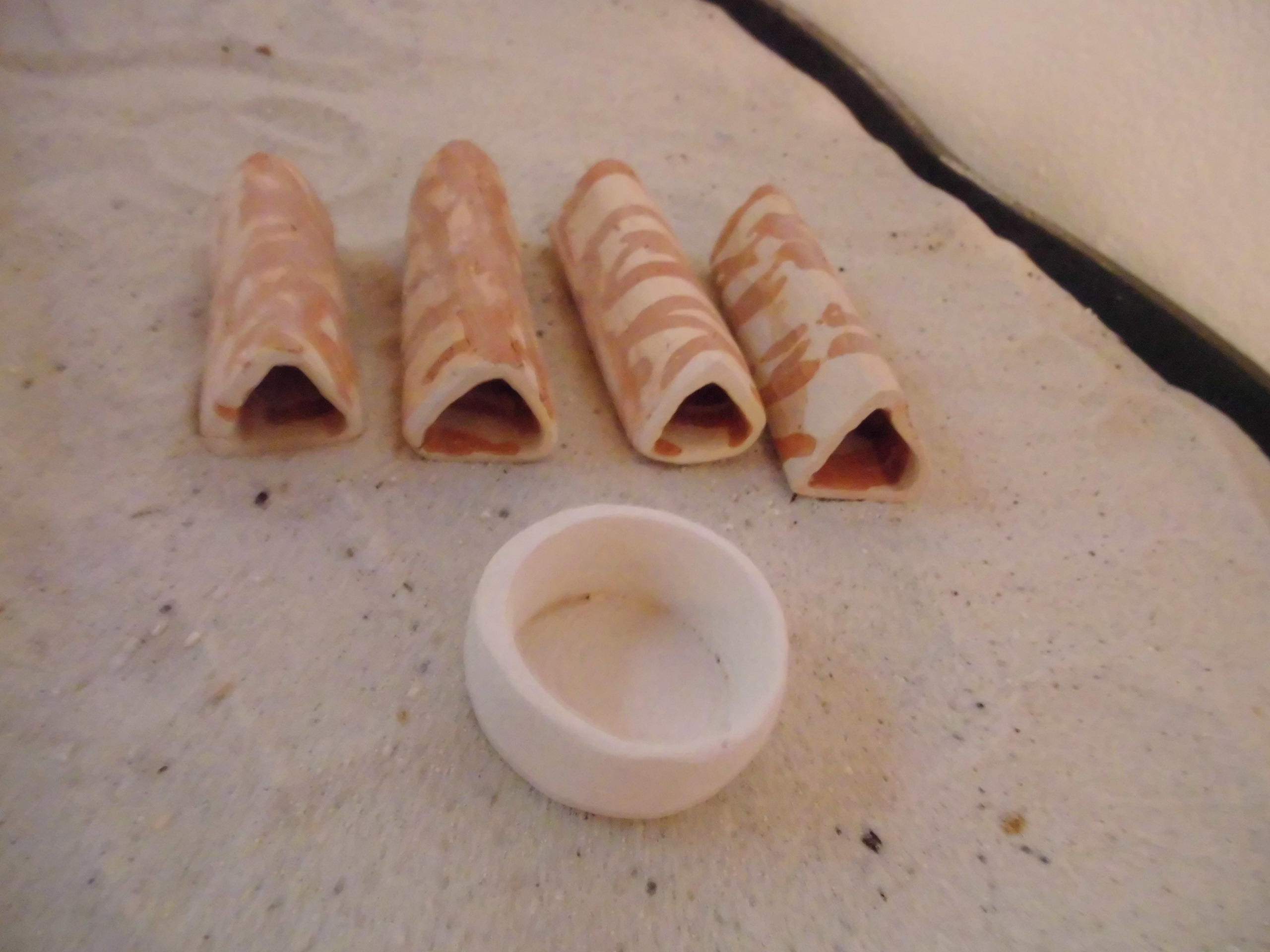 Shrimp Tubes Set White/ Terracotta 5 X Triangular Tube With Feeding ...