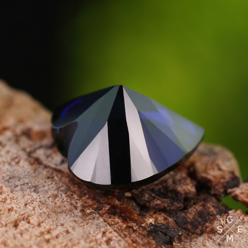 Heart Shaped Blue Sapphire, Genuine Lab Created Loose Gemstone, Heart ...
