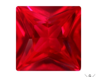 Princess Cut Ruby | Etsy