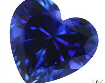 Sapphire Blue Heart - Etsy