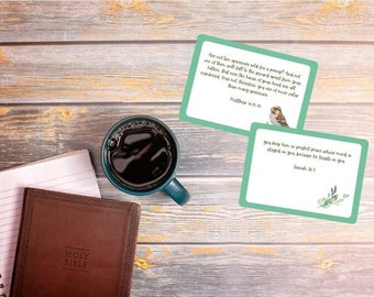 Printable Peace Bible Verse Cards, Bible Study Tools, Memory Verse ...