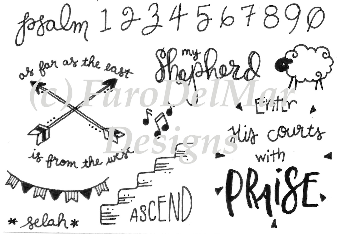 Psalms - Acrylic Stamps for Bible Journaling, Scrapbooking, Card Making ...