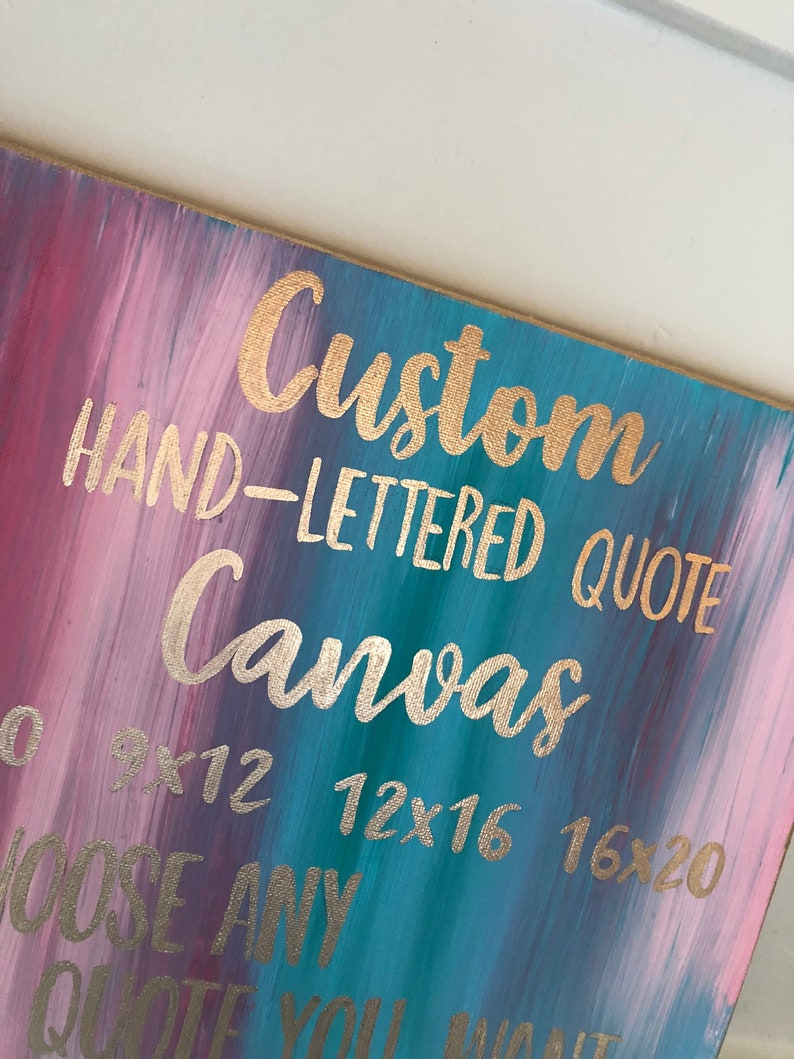 Custom Quote Canvas Design Your Own Decor | Etsy