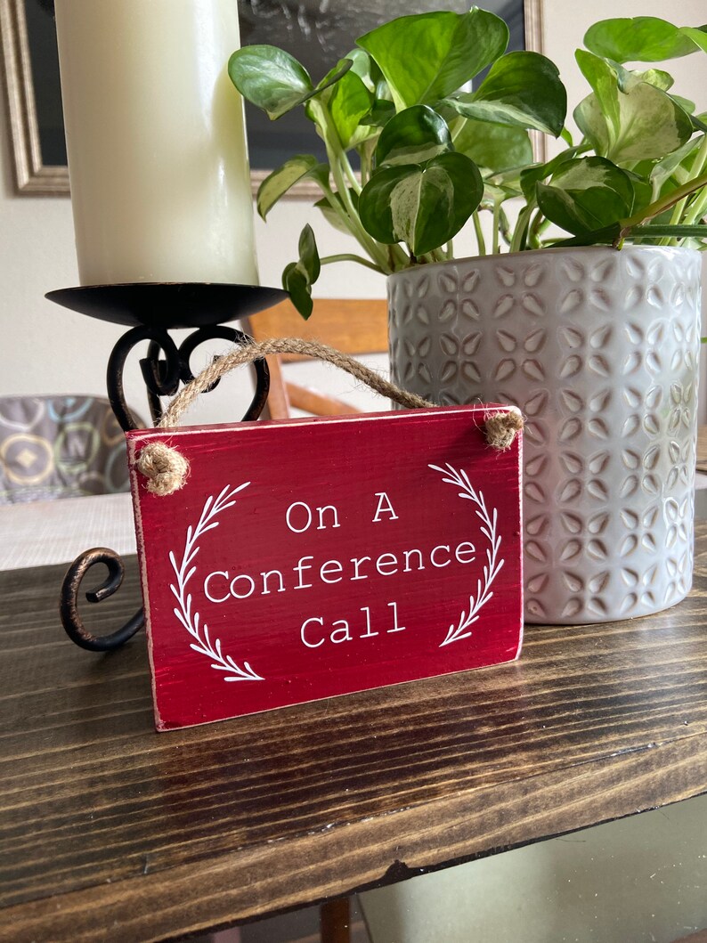 Conference Call Sign Welcome Sign Class In Session Sign | Etsy