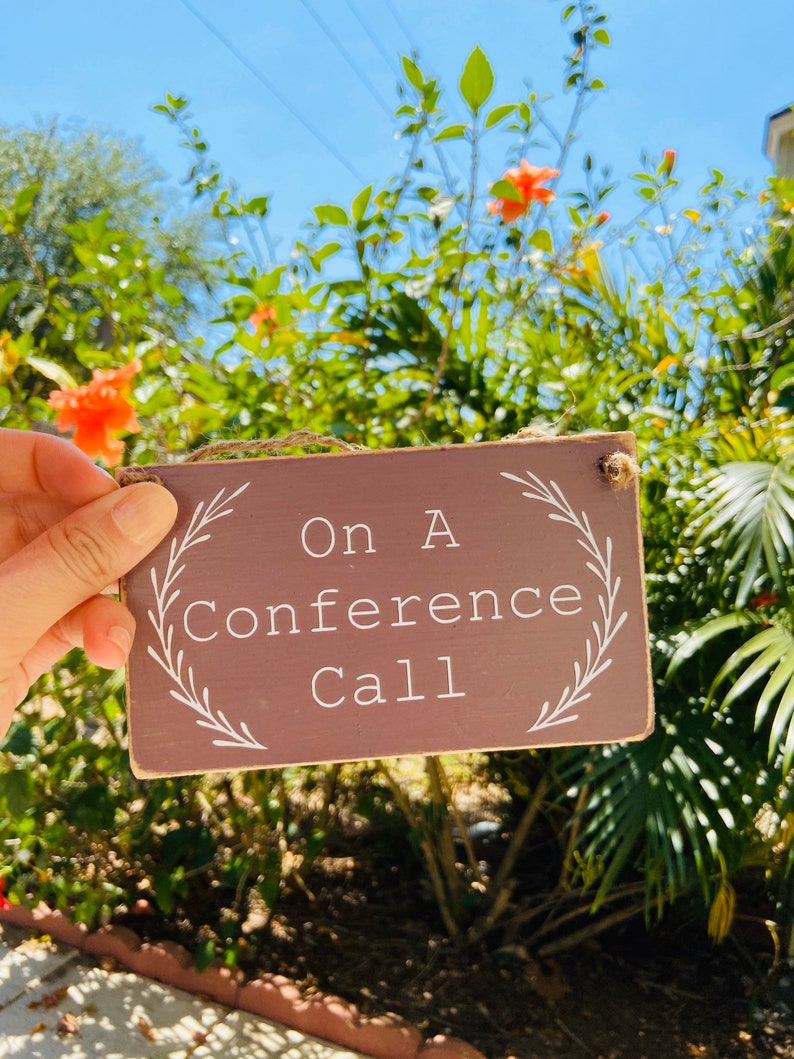 Conference Call Sign Welcome Sign Class In Session Sign | Etsy