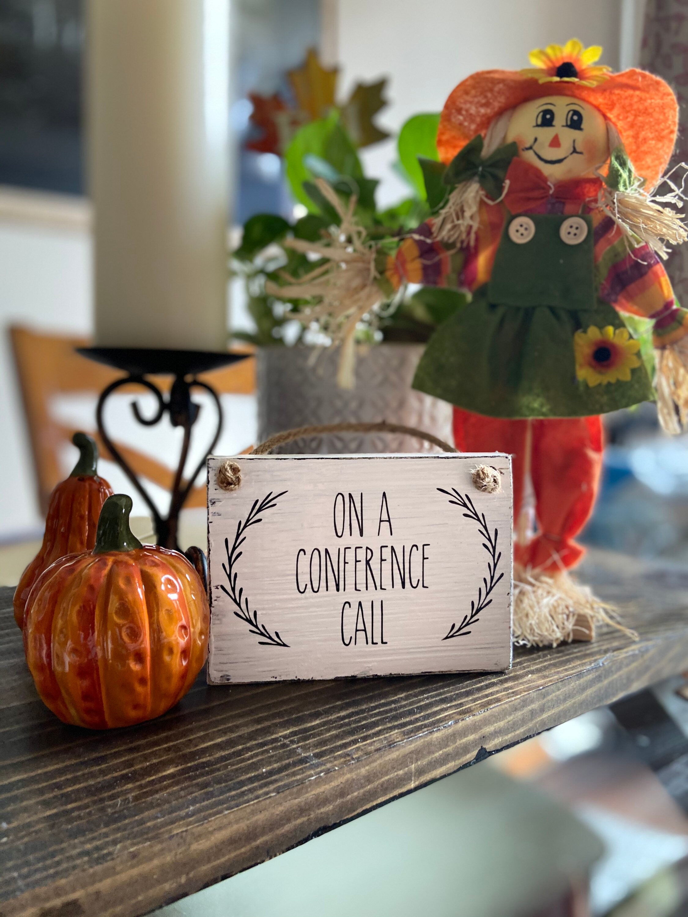 Conference Call Sign Welcome Sign Class In Session Sign | Etsy