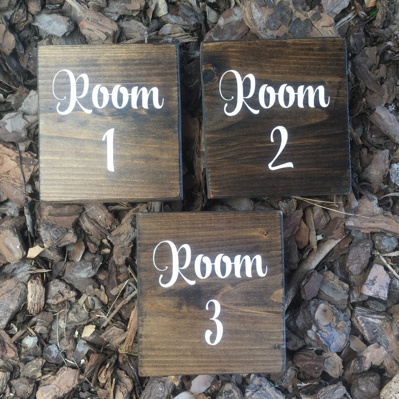 Set of Six Room Number Signs Room Number Signs Office Sign | Etsy