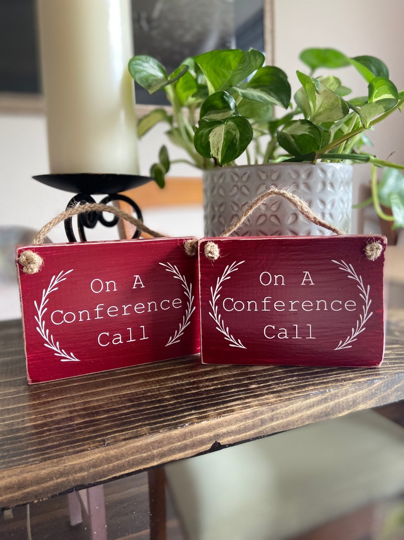 Conference Call Sign Welcome Sign Class In Session Sign | Etsy