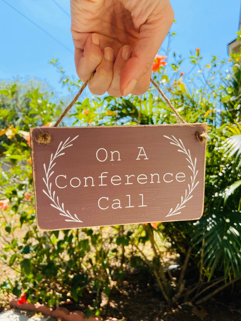 Conference Call Sign Welcome Sign Class In Session Sign | Etsy