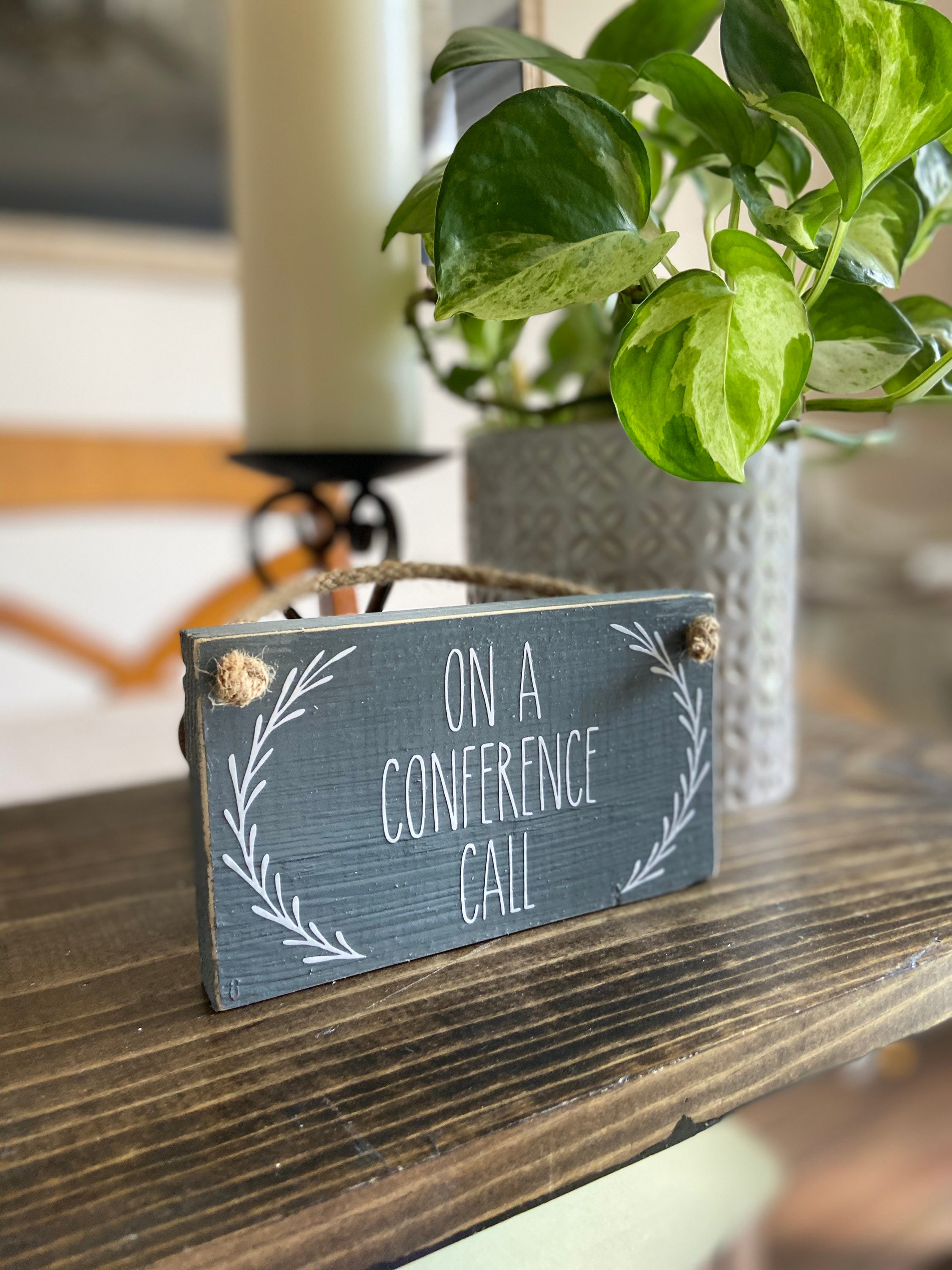 Conference Call Sign Welcome Sign Class In Session Sign | Etsy