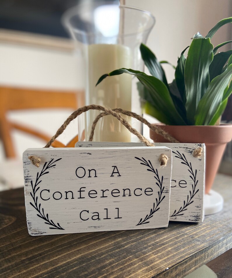 Conference Call Sign Welcome Sign Class In Session Sign | Etsy